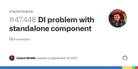 Di Problem With Standalone Component Issue Angular Angular