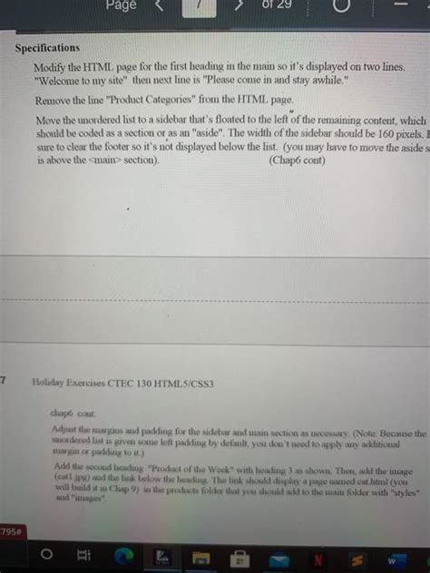 Solved Holiday Exercises Ctec 130 Html5css3 Holiday Chapter