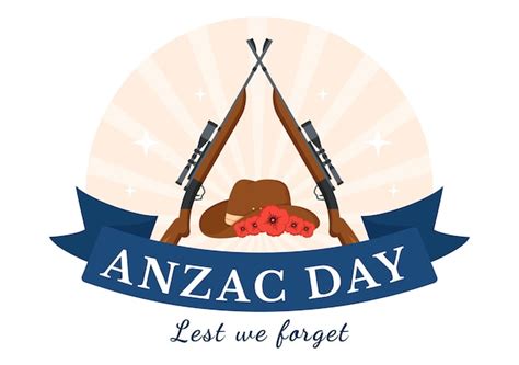 군인이 경의를 표하는 그림과 붉은 양귀비 꽃을 잊지 않도록 안작 데이 프리미엄 벡터