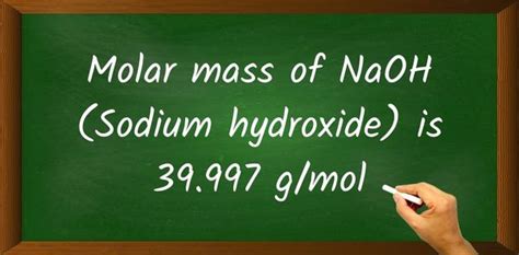 Naoh Sodium Hydroxide Molar Mass With Calculations