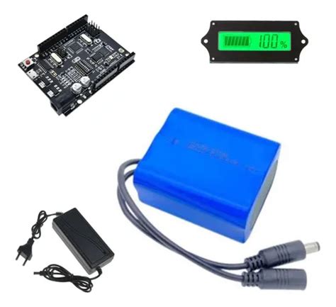 Arduino Uno Com Bateria 7ah Carregador E Medidor De Carga Mercadolivre