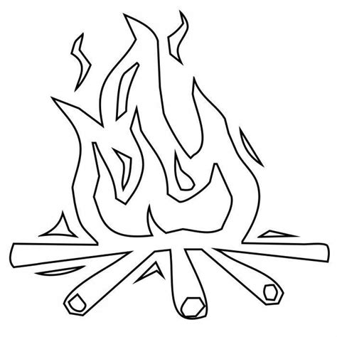 Раскраска Костер 67 фото