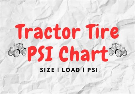 Tractor Tire Psi Chart Tiires
