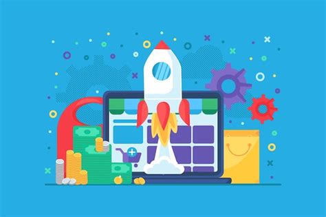 Premium Vector Business Project Rocket Startup Launch
