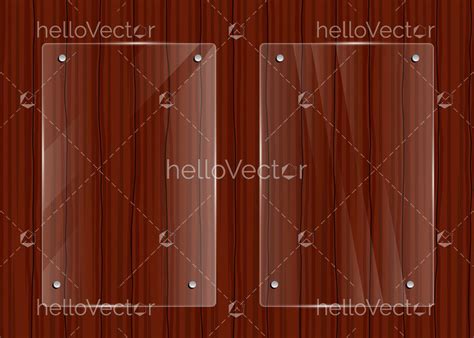 Glass Frames On Wooden Texture Background Download Graphics And Vectors