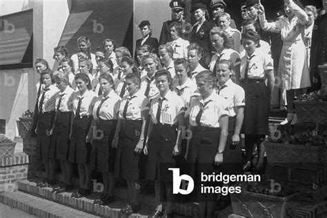 Image Of Young Fascist Women Genoa August 8 1942 Photo