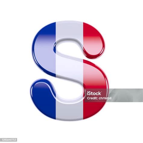 프랑스 국기 편지 S 어퍼 케이스 3d 프랑스 글꼴 프랑스 파리 또는 애국심 개념 0명에 대한 스톡 사진 및 기타 이미지 0