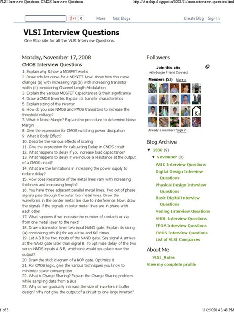 Cmos Interview Questions Pdf Cmos Mosfet