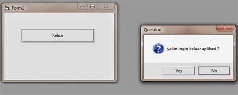 Membuat Dialog Boxmsgbox Pada Visual Basic 60