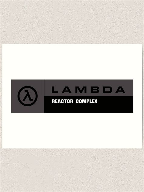 Half Life Lambda Complex Reactor Complex Signage Black Body Art