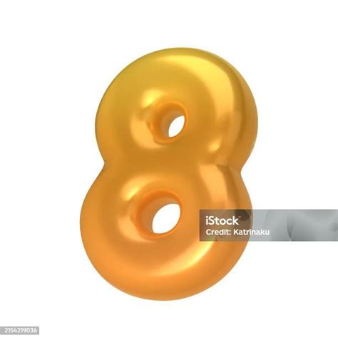 번호 8 3d 스타일의 호일과 라텍스 풍선 번호 8 흰색 배경에 고립된 사실적인 디자인 요소 벡터 일러스트 레이 션 3차원 형태에 대한 스톡 벡터 아트 및 기타 이미지