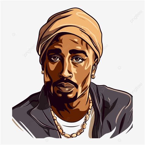 Tupac Clipart Vector Clipart In The Style Of Colored Cartoon Style