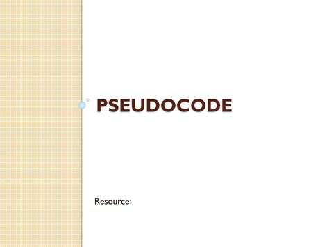 Ppt Pseudocode Powerpoint Presentation Free Download Id 3801861