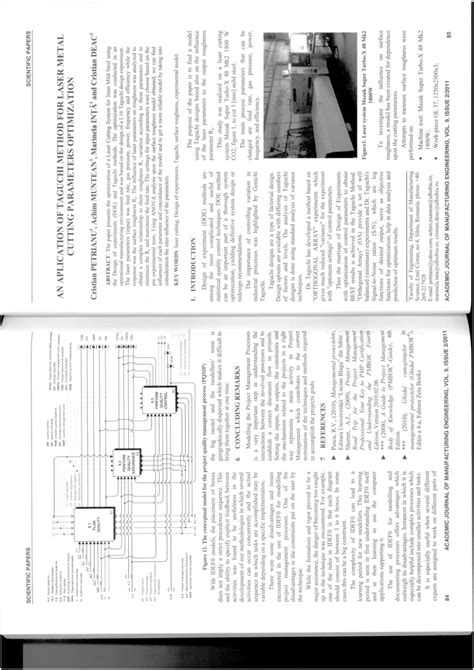 Pdf An Aplication Of Taguchi Method For Laser Metal Cutting Parameters Optimization