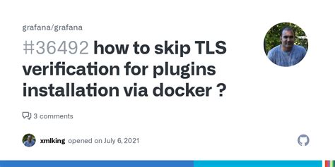 How To Skip Tls Verification For Plugins Installation Via Docker · Issue 36492 · Grafana