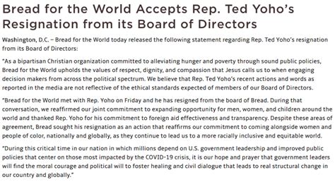 Rep Ted Yoho Resigns From Christian Charity After Calling AOC A F Ing B H