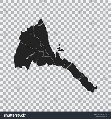 Outline Political Map Eritrea Isolated On Stock Vector Royalty Free Shutterstock