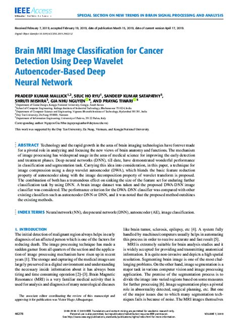Pdf Brain Mri Image Classification For Cancer Detection Using Deep