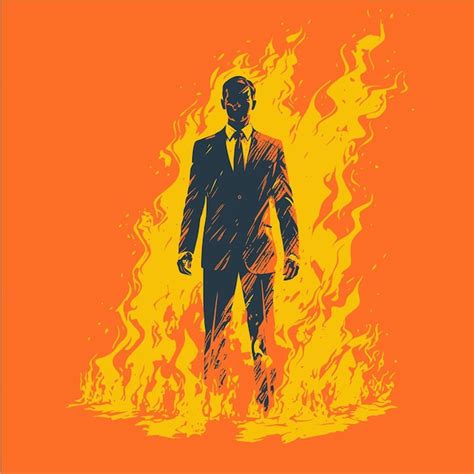Premium Vector Fiery Man Illustration Unleashing The Power Within