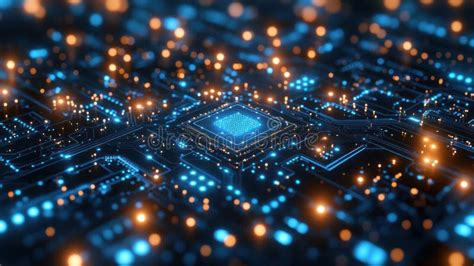 Abstract Technology Background Futuristic Concept Stock Illustration