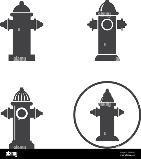Fire Hydrant Logo And Icon Vector Flat Design Stock Vector Image And Art Alamy