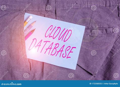 Handwriting Text Cloud Database Concept Meaning Optimized Or Built For