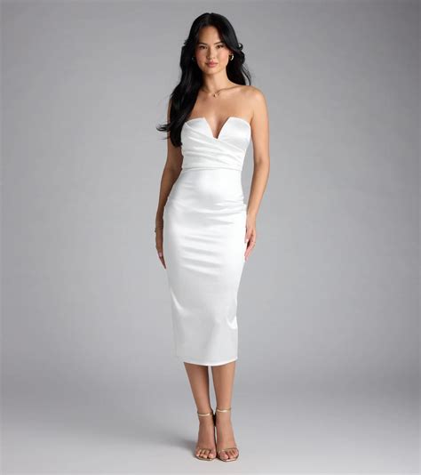 White Bodycon Dresses For Women And Windsor