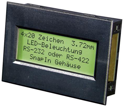 4x20 serial text display ea ser204 92hnled mmselectronics