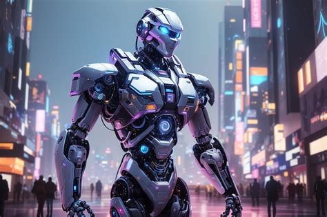 Premium Ai Image Metallic Majesty An Illustrated Glimpse Into A Futuristic Robotic Society