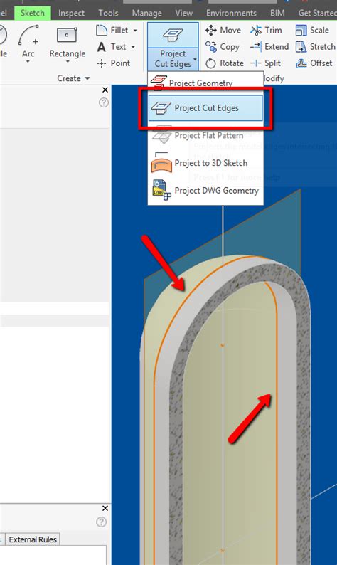 Solved How To Project Geometry With A Section View Autodesk Community