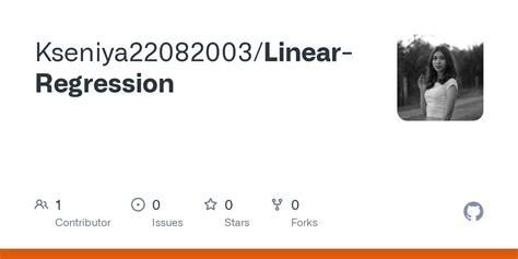 Github Kseniya Linear Regression
