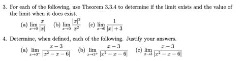 solved х 3 for each of the following use theorem 3 3 4 to