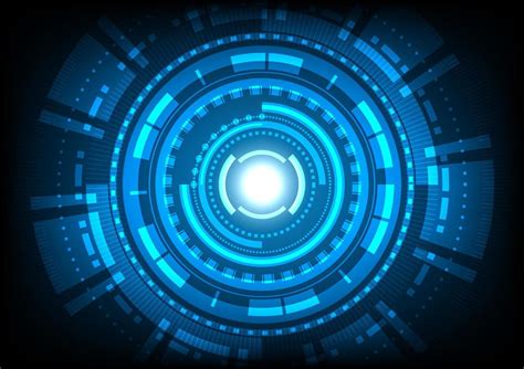 Abstract Blue Circle Cyberspace Technology Background 21872059 Vector