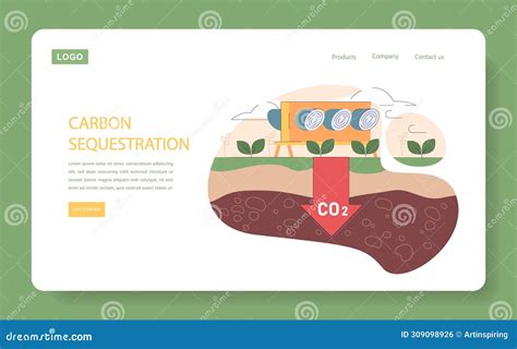 Carbon Sequestration Concept Stock Vector Illustration Of Growth Mitigation 309098926