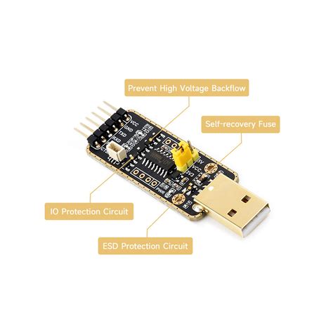 Waveshare USB To UART Debugger Module For Raspberry Pi Type A Port Onboard UART Connector