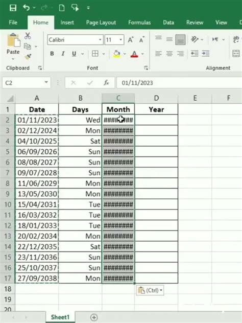 How To Separate Day Month And Year From A Date In Excelفصل التاريخ يوم وشهر وسنوي بالاكسيل Youtube