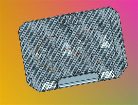 笔记本游戏本大风量散热底座usb风扇支架 Step 模型图纸下载 懒石网