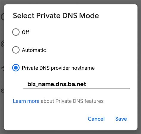 adblock for dns over tls android 9 private dns