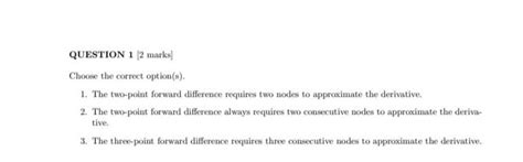 solved question 1 [2 marks] choose the correct option s 1