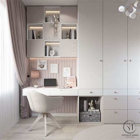 рабочее место школьника детская для девочек дизайн детской мебель в детской Idee Camera Da