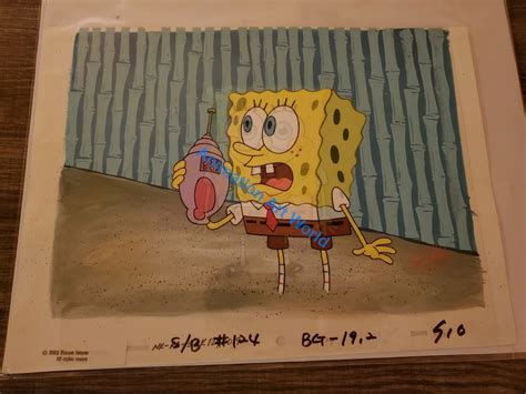 Key Master Keymaster Spongebob Production Cels With Matching Background Animation Art World
