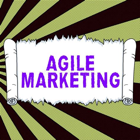 Hand Writing Sign Agile Marketing Business Approach Focusing Team