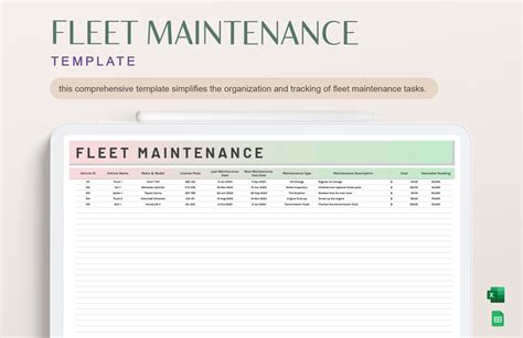 Fleet Maintenance Template In Excel Google Sheets Download Template Net