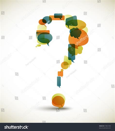 Question Mark Made Blue Speech Bubbles Stock Vector Royalty Free 73861090