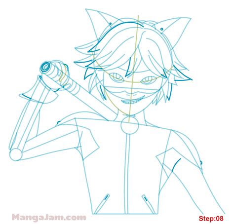 How To Draw Cat Noir From Miraculous Ladybug