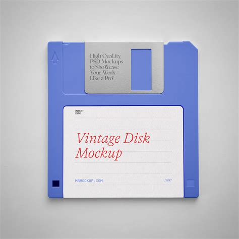 Vintage Disk Mockup — Mr Mockup