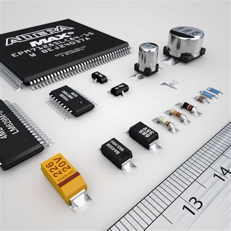 Electronic Components 3d Model 39 Obj C4d Free3d