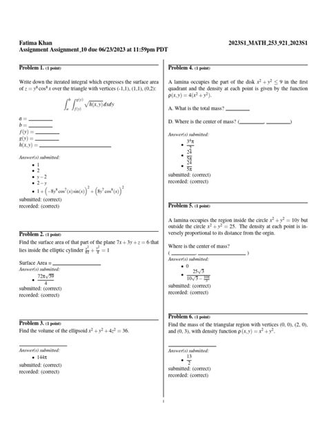 Assignment 10 Pdf Area Euclidean Geometry