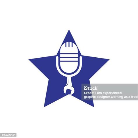 팟 캐스트 벡터 기호 디자인을 복구합니다 렌치와 마이크 아이콘 디자인 공연자에 대한 스톡 벡터 아트 및 기타 이미지 공연자 기계공 녹음 장비 Istock