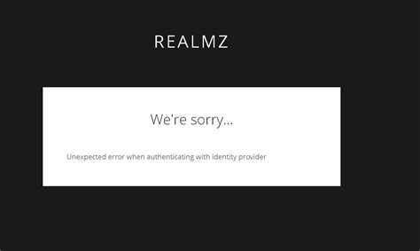Unexpected Error When Authenticating With Identity Provider Keycloak Integration With